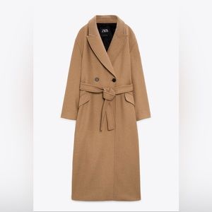 Zara | Jackets & Coats | Zara Belted Wool Blend Coat Camel | Poshmark